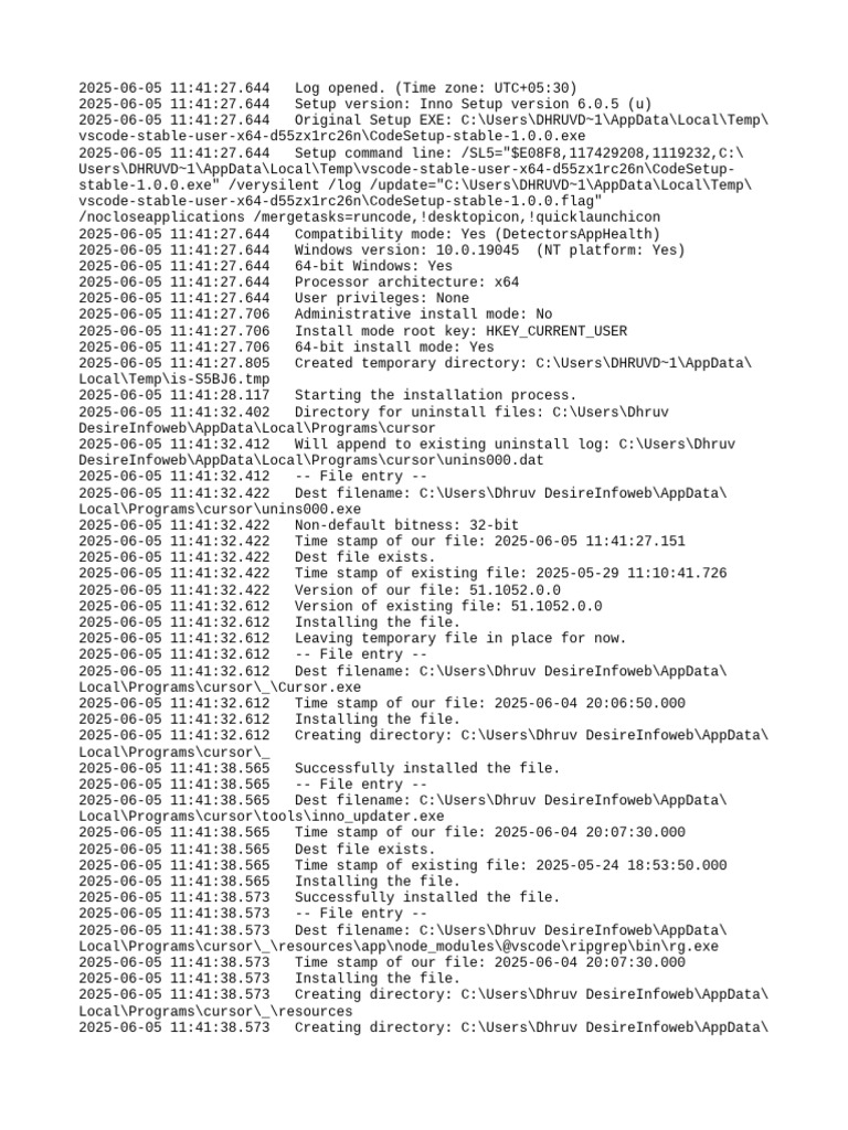Setup Log 2025-06-05 #001 | PDF | Computer File | Filename
