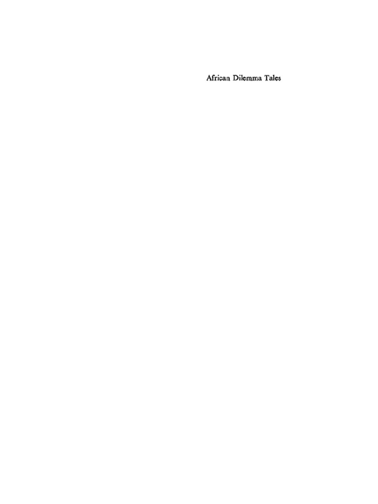 William Bascom - African Dilemma Tales-De Gruyter Mouton (1975) | PDF ...