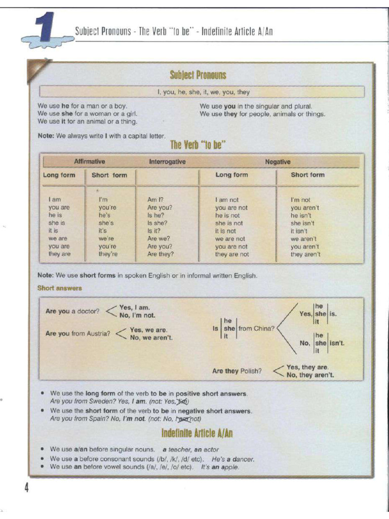 Grammar Unit 1 | PDF