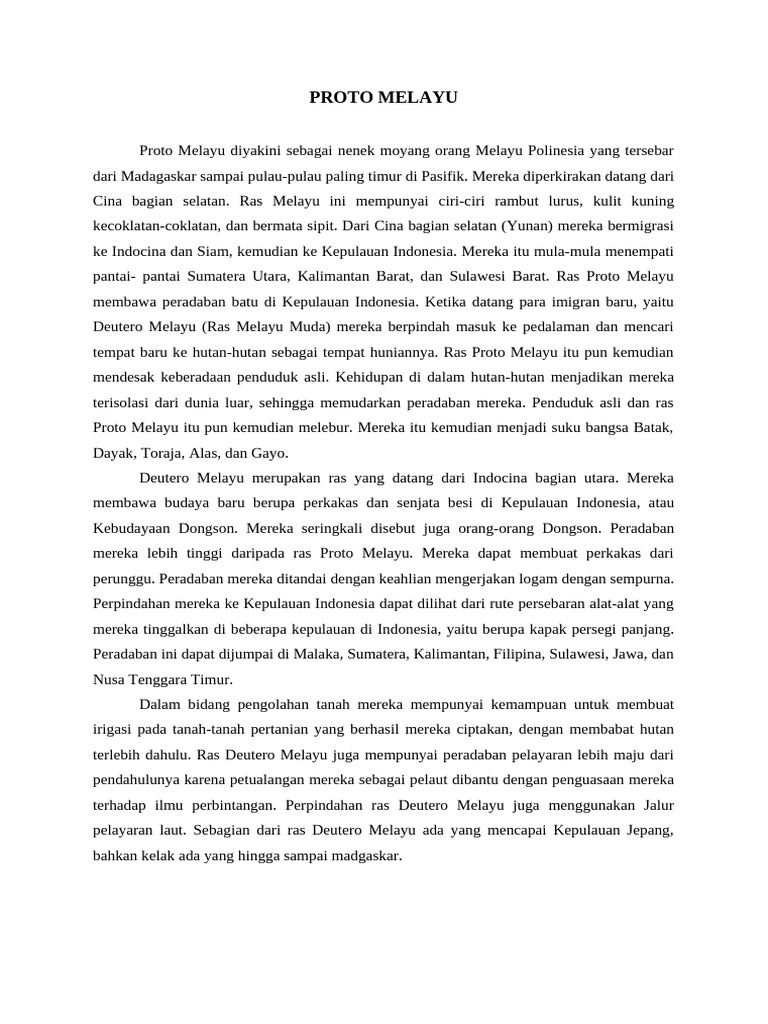 Proto Melayu | PDF