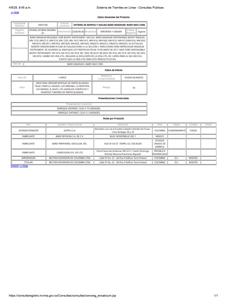 2027 - Aguja Biopsia 14gx10cm Mn1410 Cajax 10 Inv | PDF