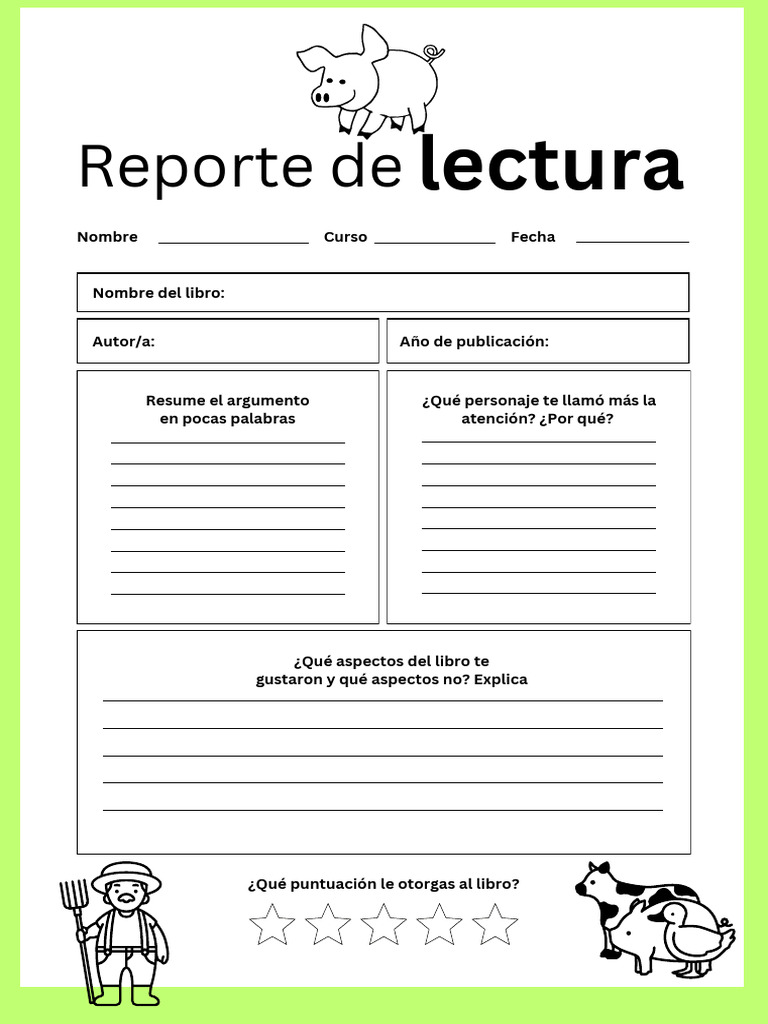 La Granja de Los Animales Reporte de Lectura | PDF