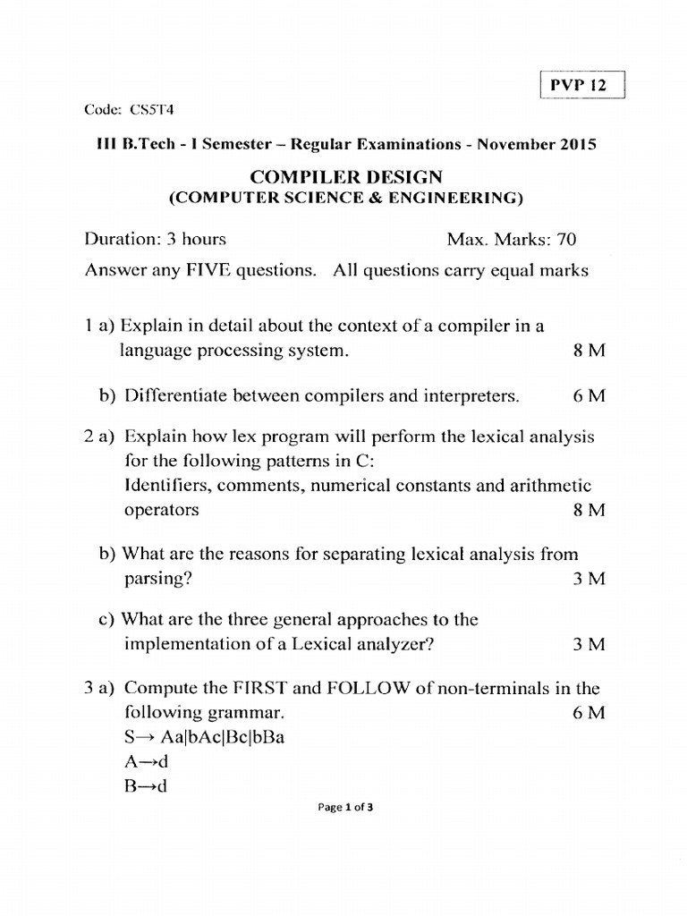 Compiler Design | PDF