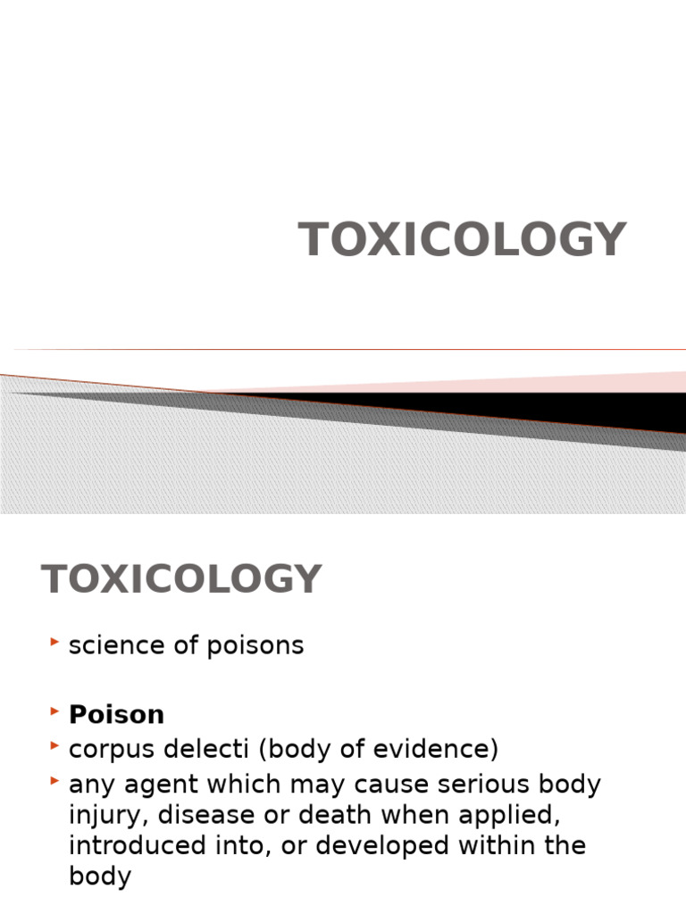 Understanding Toxicology and Poisoning | PDF | Toxicology | Toxicity