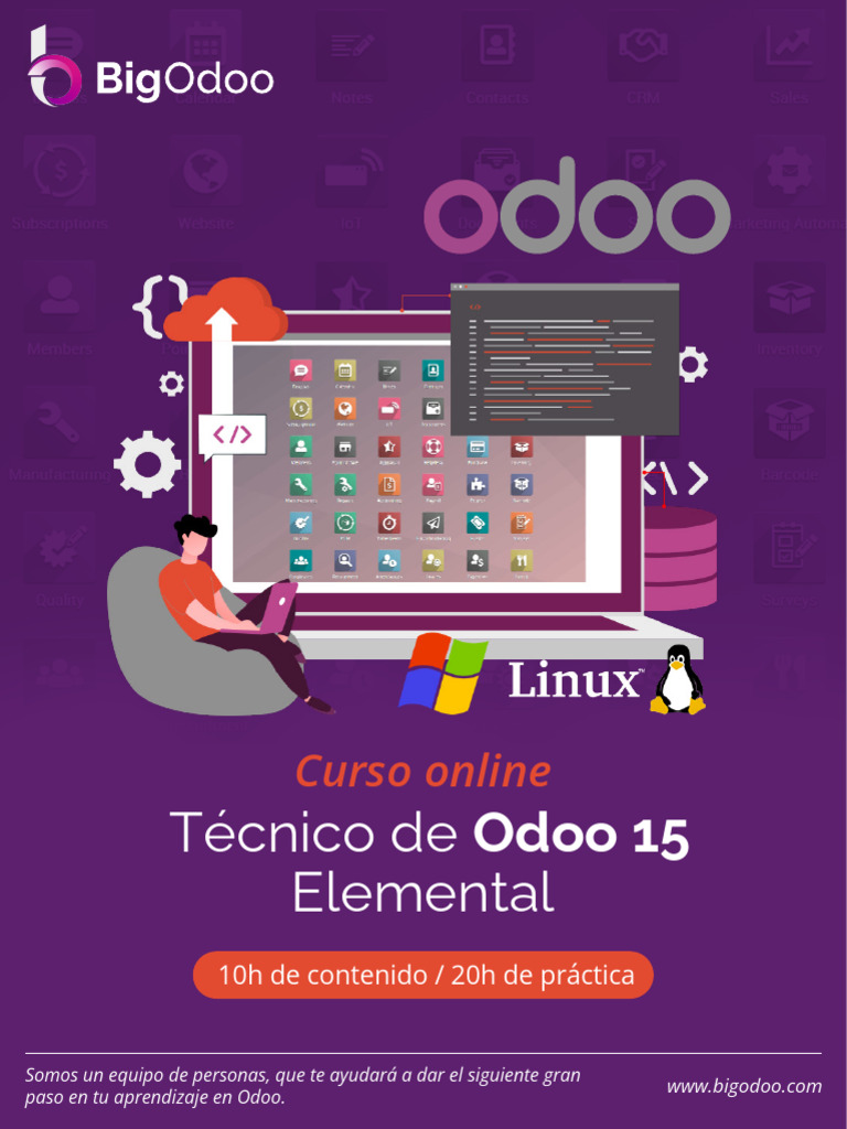 Curso Técnico de Odoo 15 - 16 Elemental | PDF | Entorno de desarrollo integrado | Tecnologías de ...