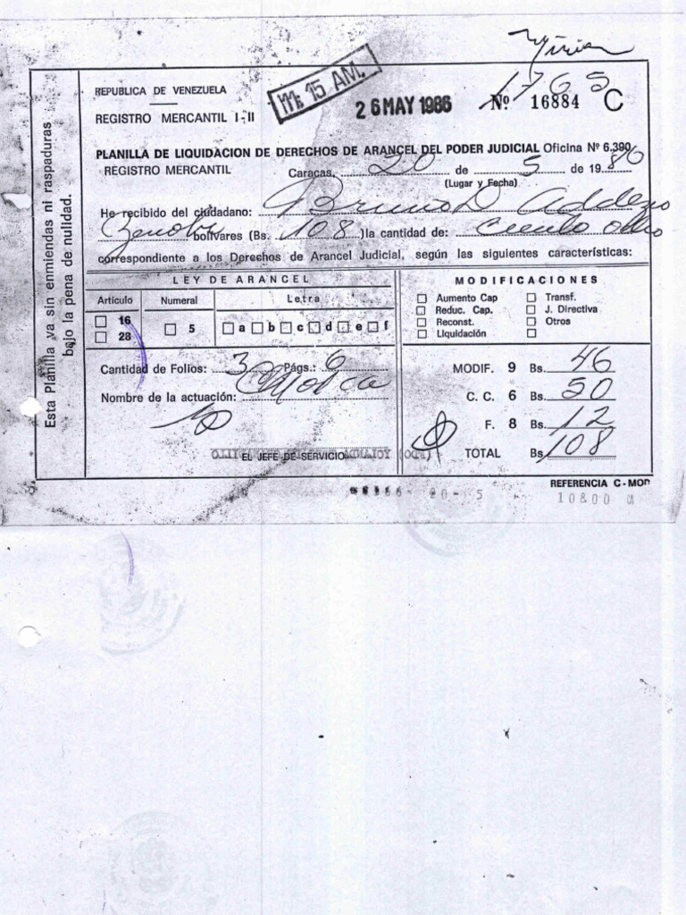 1986-05-20 Modificación de Cláusulas Decima Octava, Decima Novena y Vigesimo Cuarta | PDF