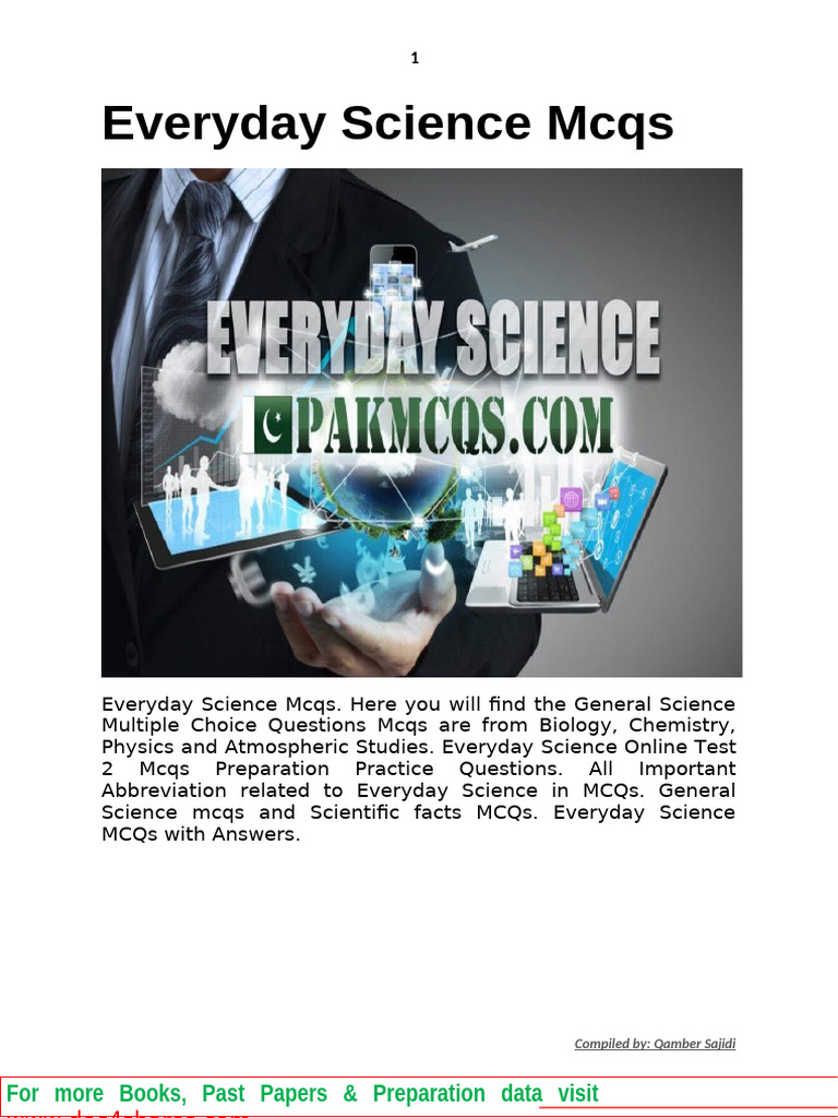 Everyday Science Mcqs-1 | PDF | Oxide | Oxygen