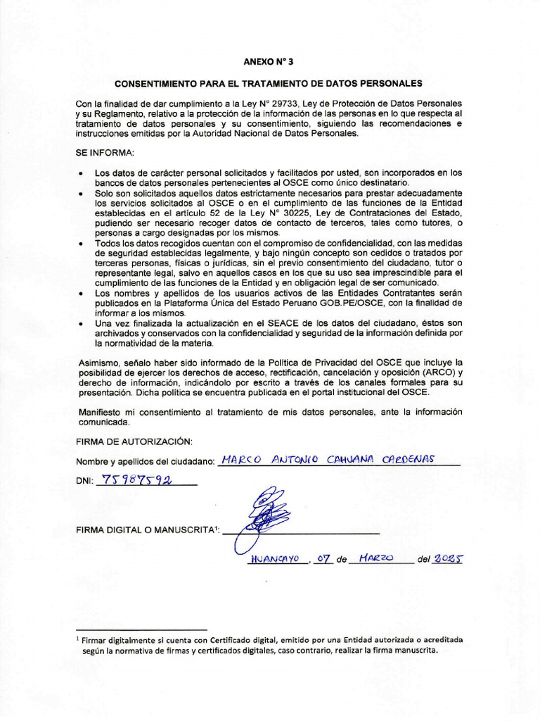 Anexo 3 Declaracion Jurada | PDF