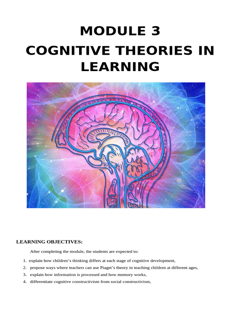 Lesson 3- Theory of Cognitive Development | PDF | Schema (Psychology ...