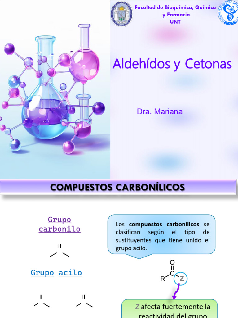 Aldehídos y Cetonas: Estructura y Reactividad | PDF | Cetona | Aldehído