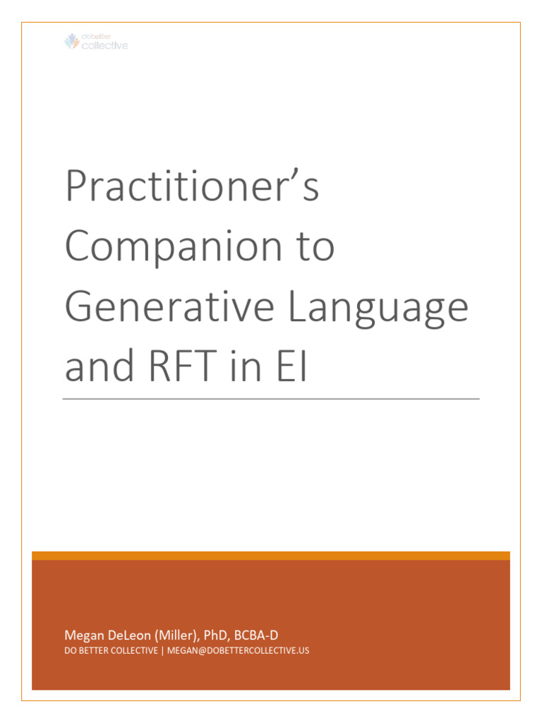 Practitioners Companion To Generative Language and 250503 075008 | PDF | Learning | Cognition