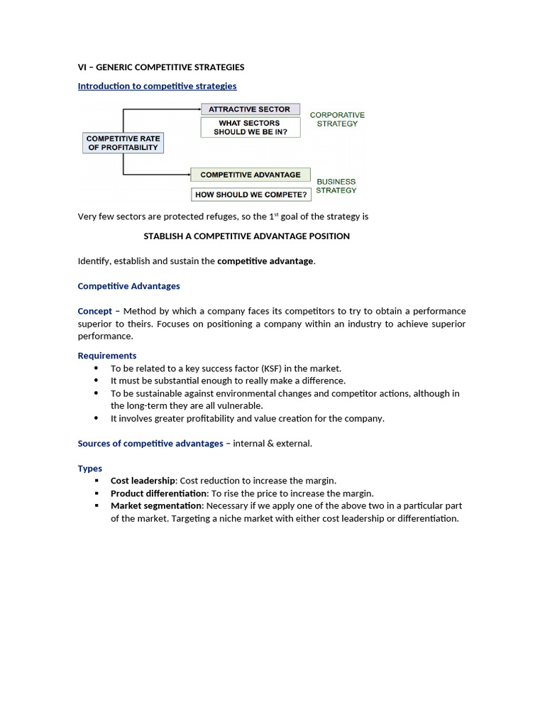 Chapter 6 Competitive Strategies | PDF | Competitive Advantage ...