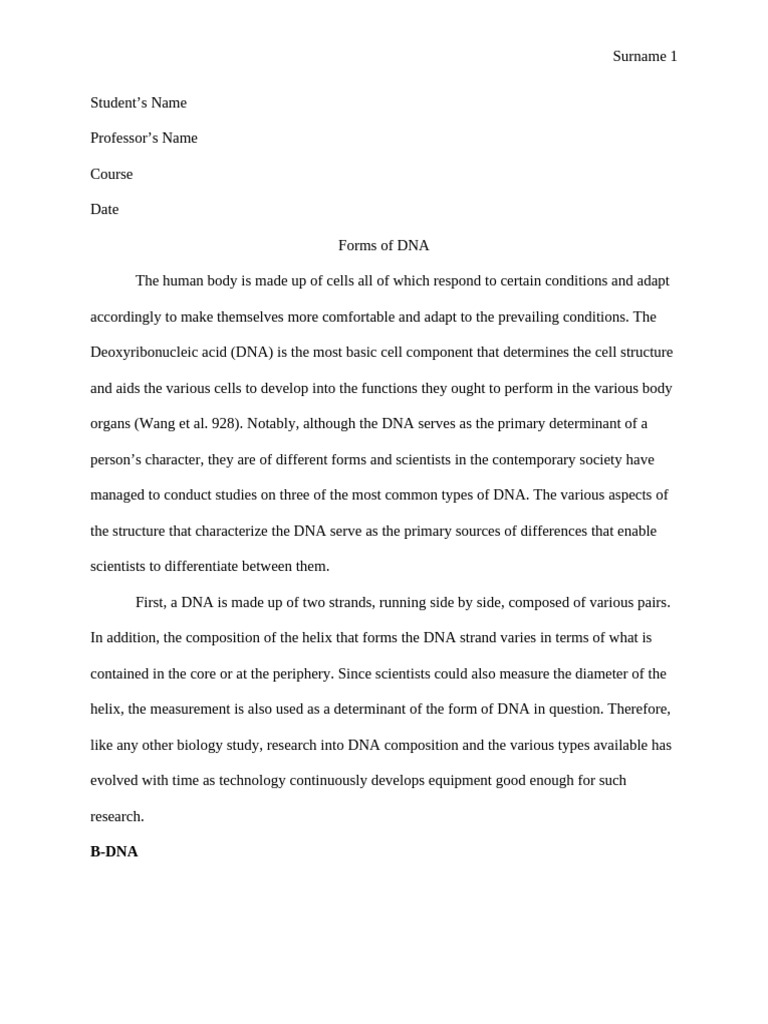 Types and Forms of DNA Explained | PDF | Nucleic Acid Double Helix | Dna