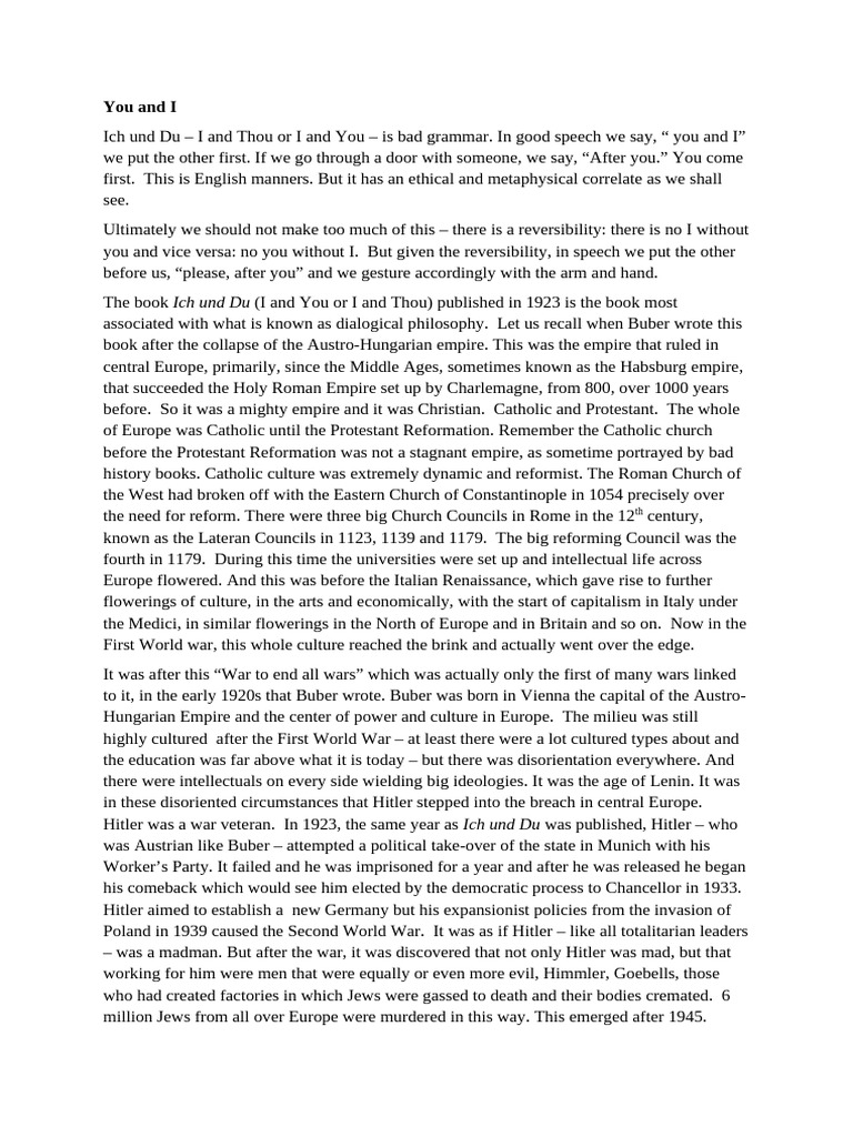 Del Nevo - Ch.4 Western Christian Mind For Asian Students - 4. You and ...