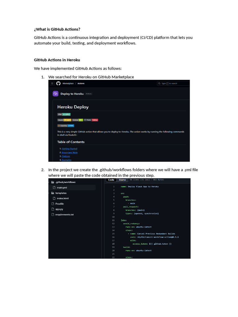 GitHub Actions in Plataforms PaaS | PDF | Computer Science | Software Development