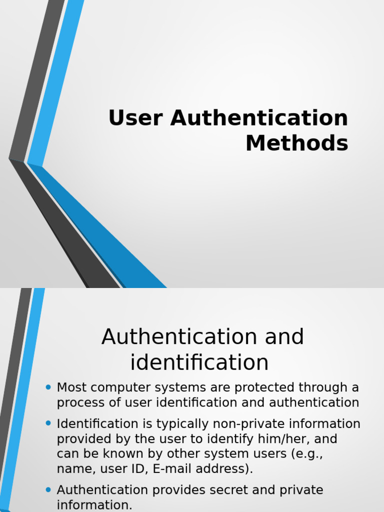 03 Ch3_User Authentication Methods | PDF | Authentication | Password