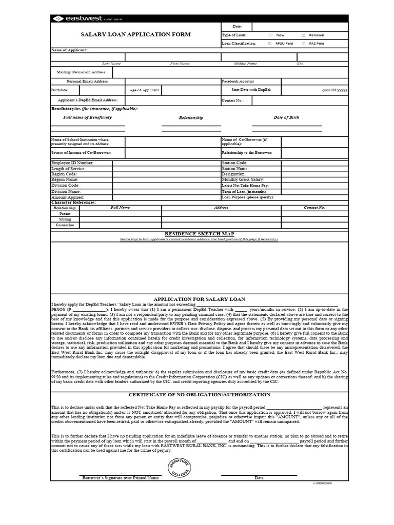 Exhibit A TSL Application Form - v09262024 | PDF | Loans | Banks
