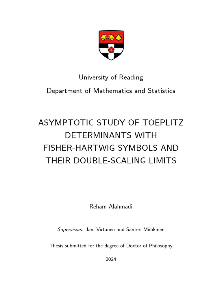 2024-Reham Alahmadi - Thesis | PDF | Function (Mathematics) | Asymptotic Analysis
