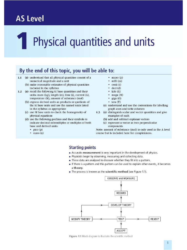1 Physical Quantities Units | PDF