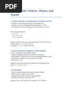 Class9 Sound Formulas | PDF