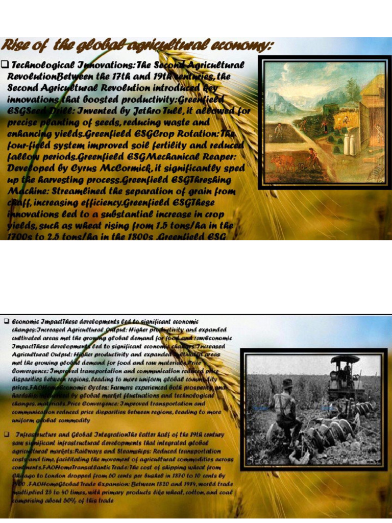 Rise of Global Agricultural Economy | PDF