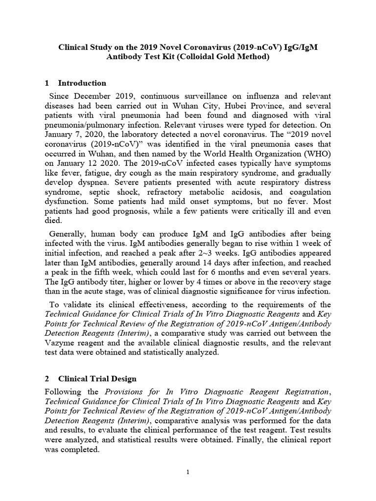 6-Clinical Evaluation Report | PDF | Diagnosis Of Hiv/Aids ...