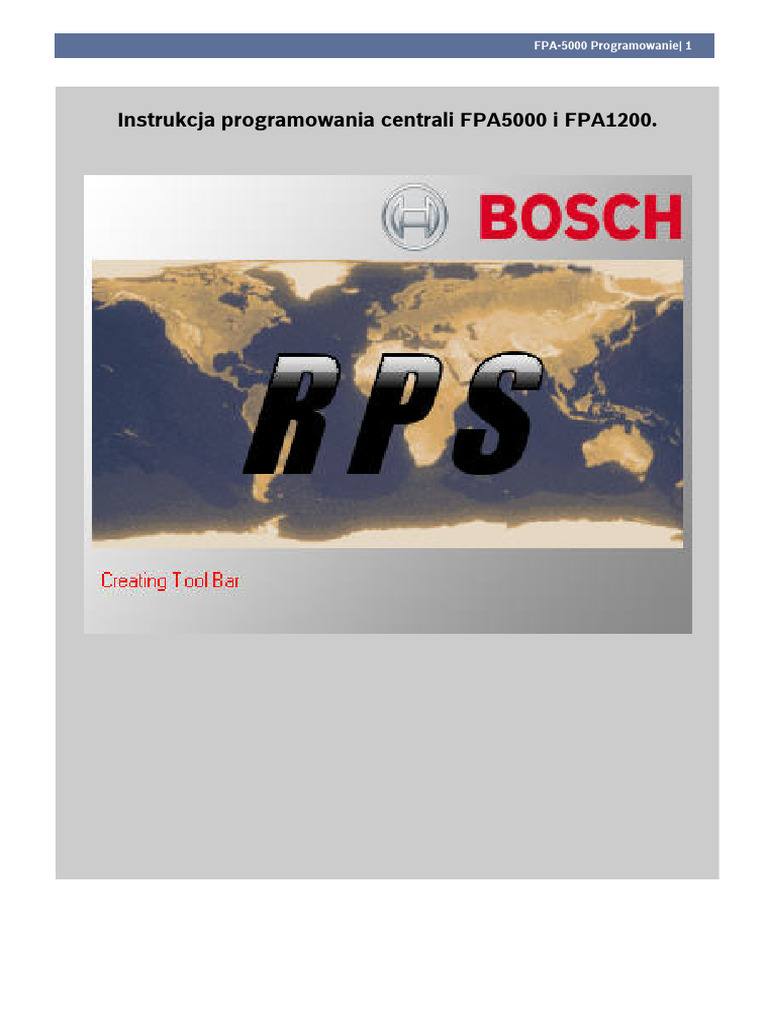 Instrukcja Programowania FPA5000 - Old | PDF