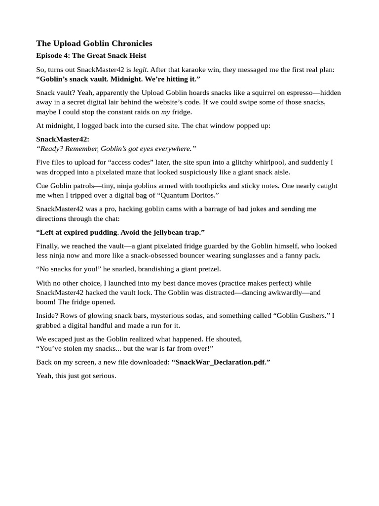 The Upload Goblin Chronicles EP4 | PDF