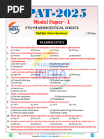 GPAT 2025 Memory-Based Question Paper | PDF | Viscosity