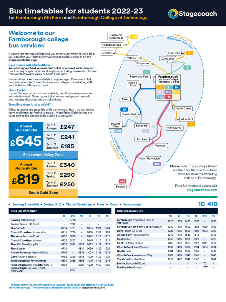 South 0722 Farnborough Colleges For Web | PDF | Public Transport ...
