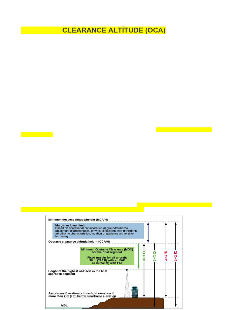 Oca Obstacle-Clearance Alti̇tude | PDF | Aviation Safety | Height