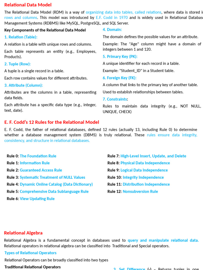 Relational Model (Unit-2) | PDF | Relational Database | Relational Model
