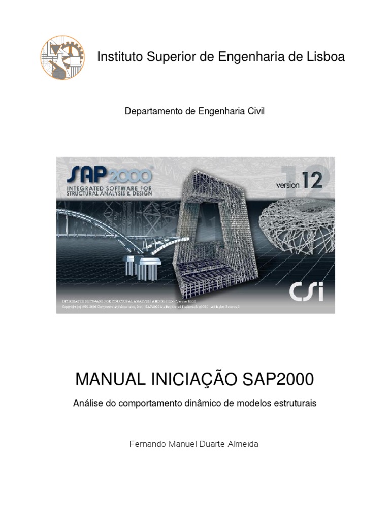 Manual Sap2000 PT | PDF | Lisboa | Engenharia