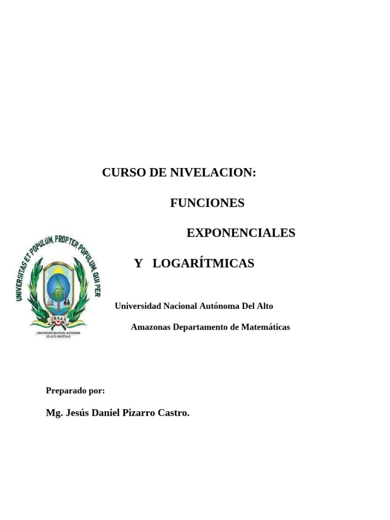 Unaa-Mate Funciones-Daniel Aula V | PDF | Logaritmo | Funcion exponencial