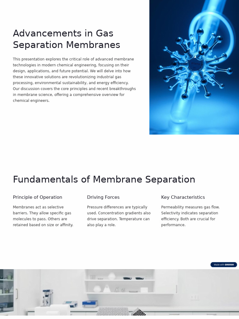 Advancements in Gas Separation Membranes | PDF | Membrane | Gases