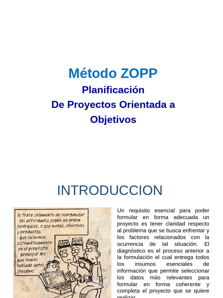 Método ZOPP para Planificación de Proyectos | PDF | Planificación ...
