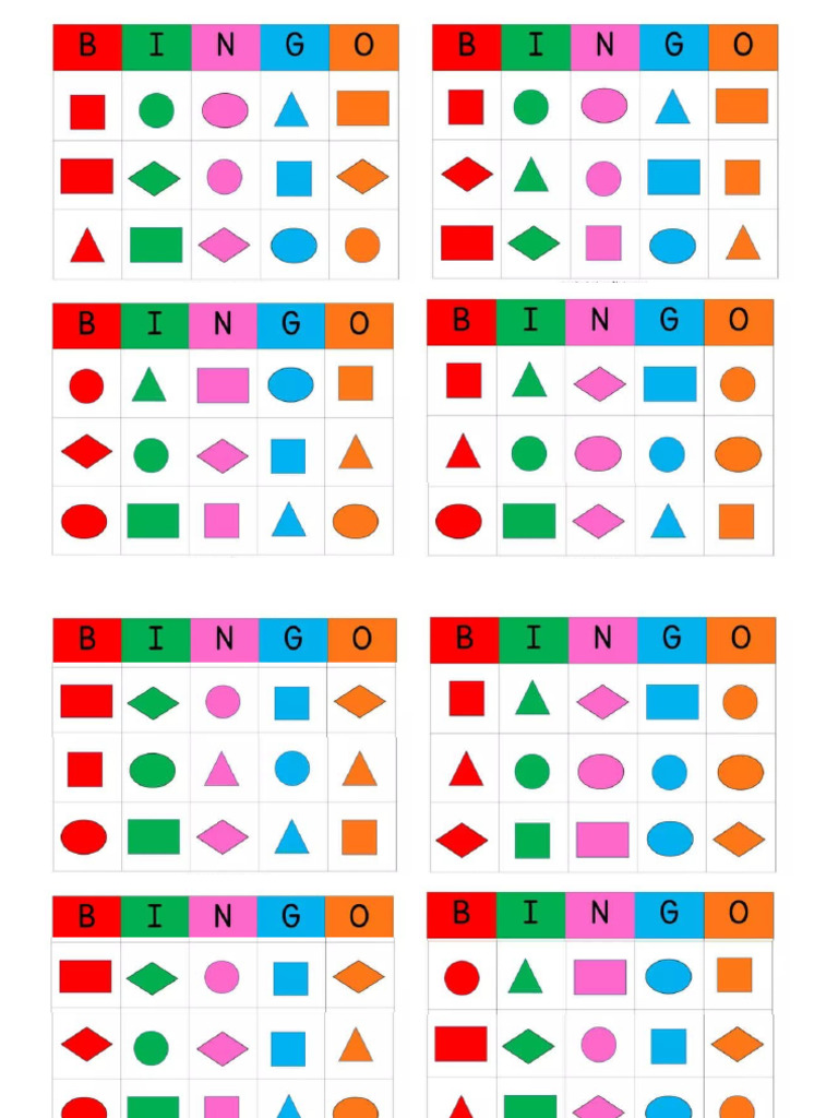 Bingo Figuras Geometricas | PDF