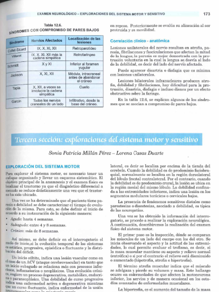Sistema Motor, Sensitivo y Signos Meningeos | PDF