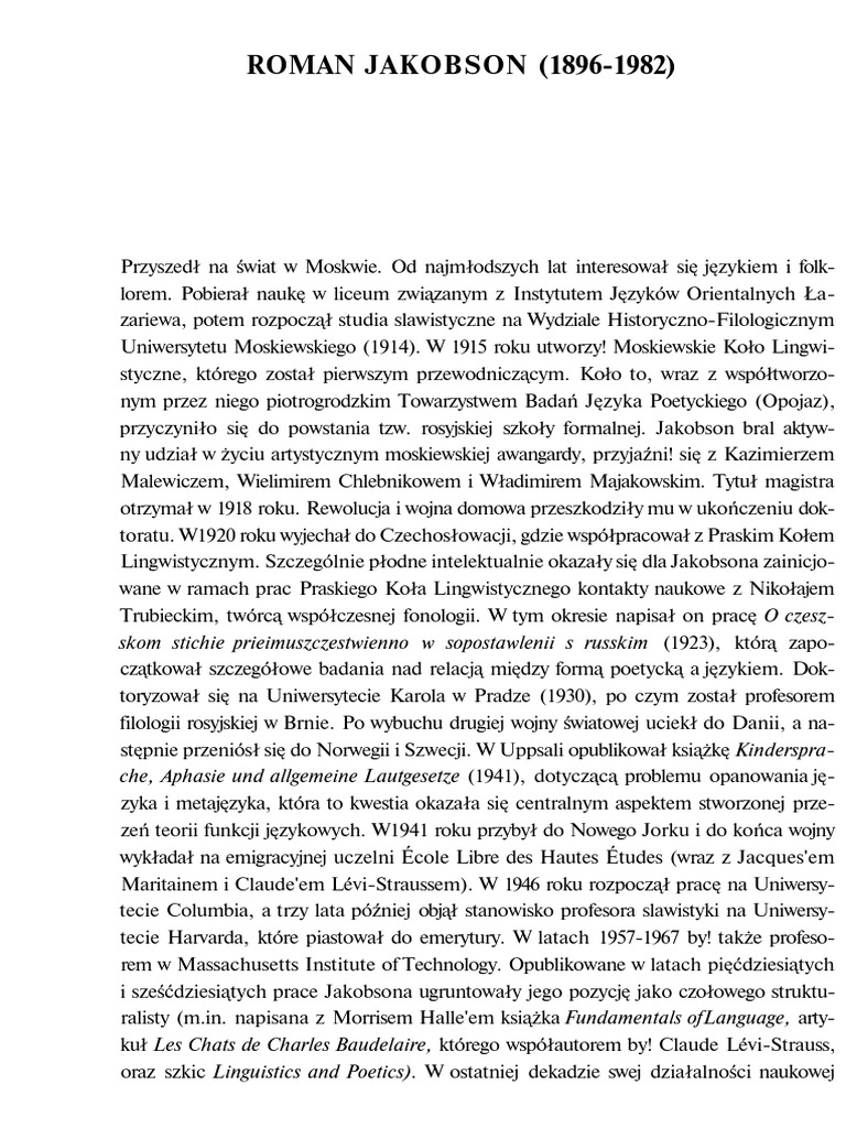 Jakobson R - O Językoznawczych Aspektach Przekładu | PDF