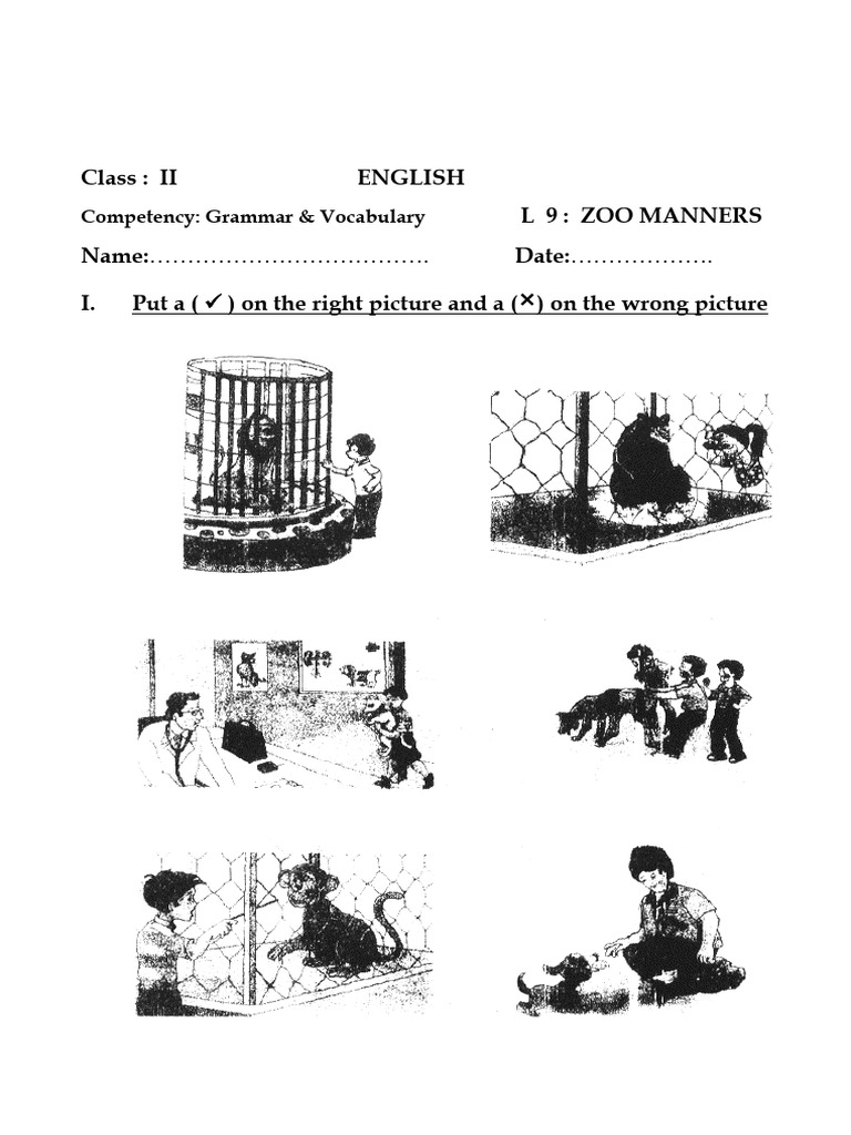 CBSE Class 2 English Practice Worksheets (27) - Grammer and Vocabulary ...