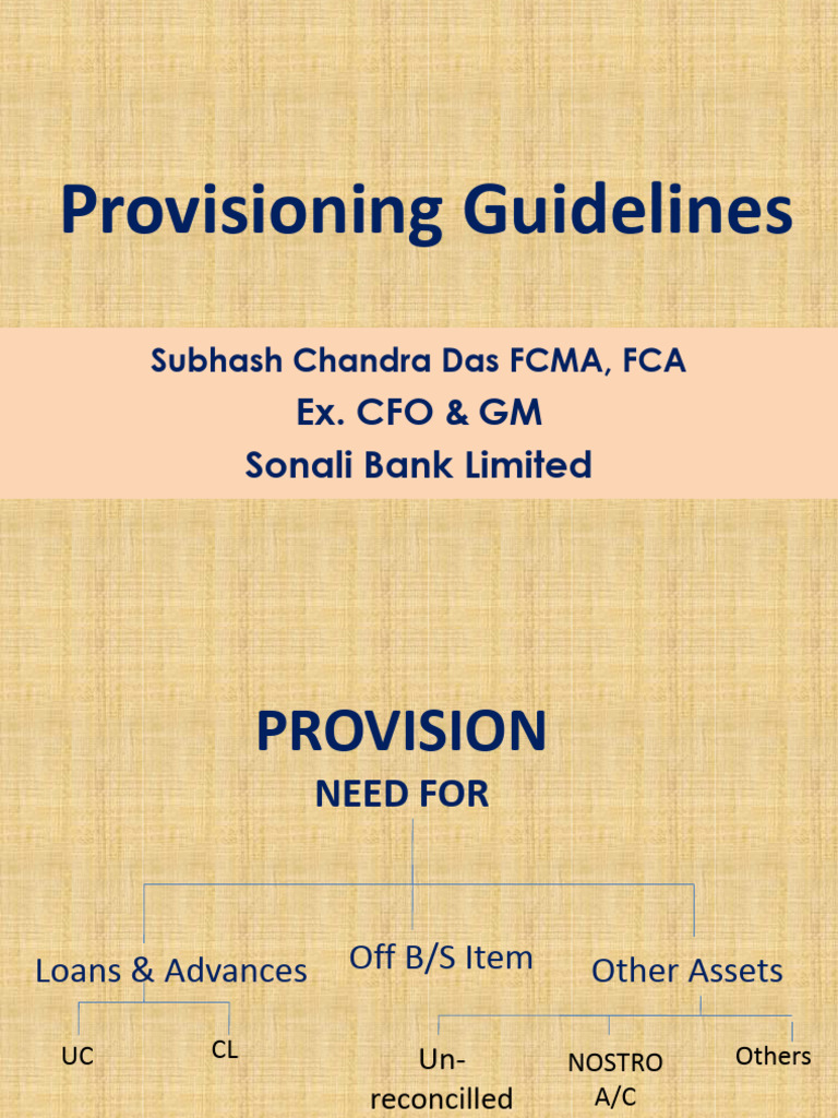 Loan Provisioning Guidelines Overview | PDF | Loans | Mortgages