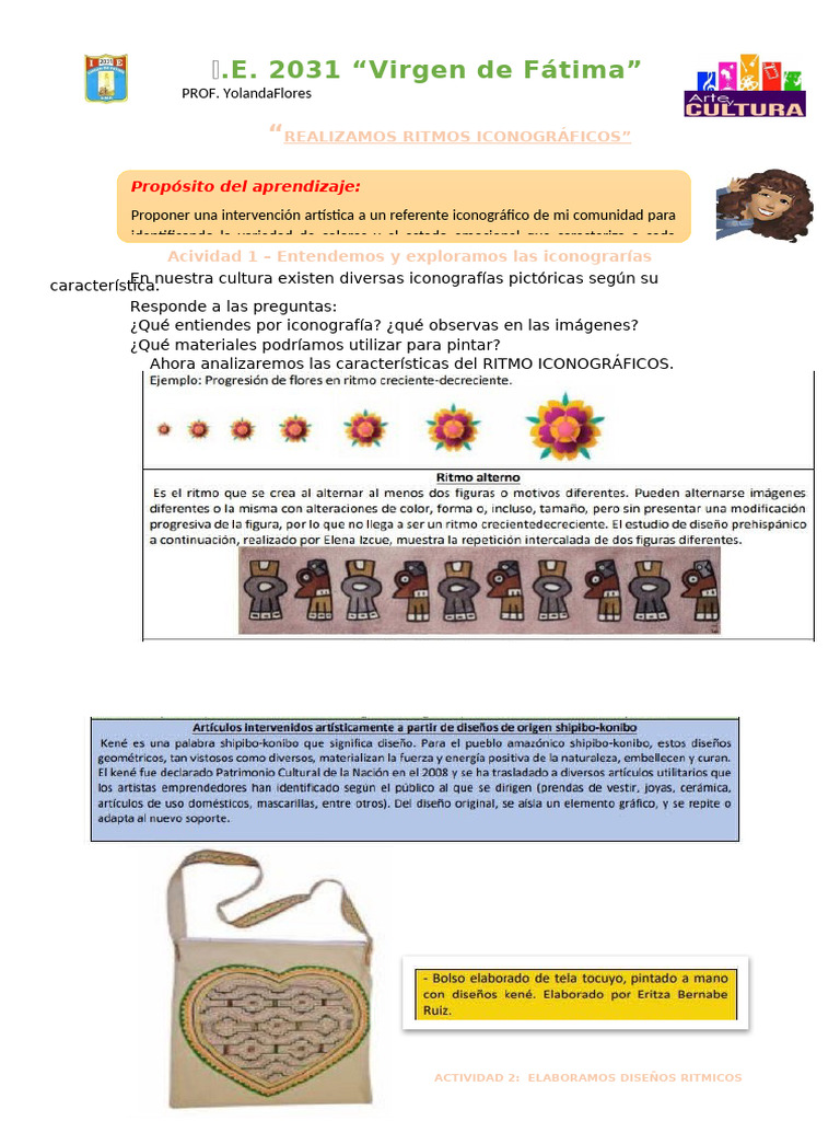 Ficha de Aprendizaje - Ritmo Visual 2do Año | PDF