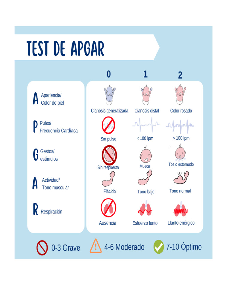 Test de Apgar - Test de Capurro | PDF
