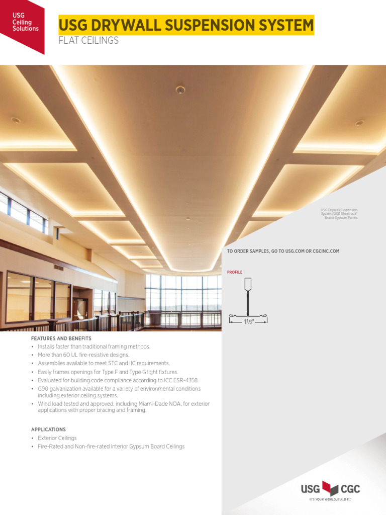 Gypsum Board Ceiling Submittal | PDF | Drywall | Building Engineering