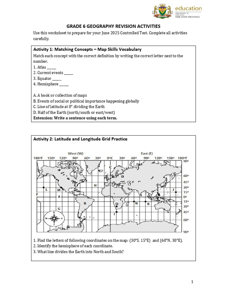 Grade6 Geography Revision Worksheet | PDF | Fair Trade | Chocolate