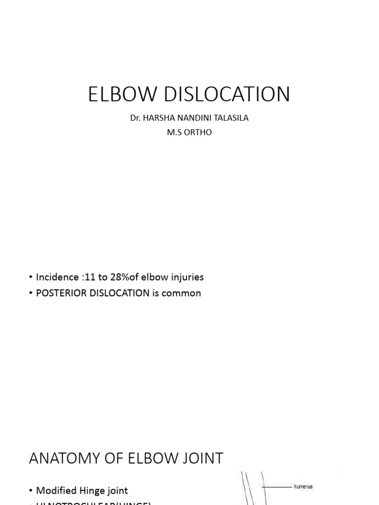 Elbowdislocation 201008170945 | PDF | Elbow | Anatomical Terms Of Motion