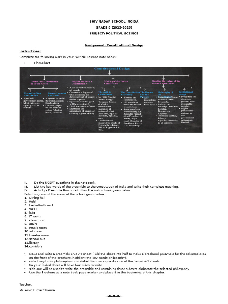 Constitutional Design Project for Grade 9 | PDF