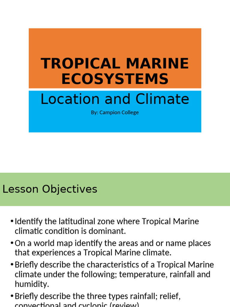 Tropical Marine Climate and Types of Rainfall | PDF | Rain | Precipitation