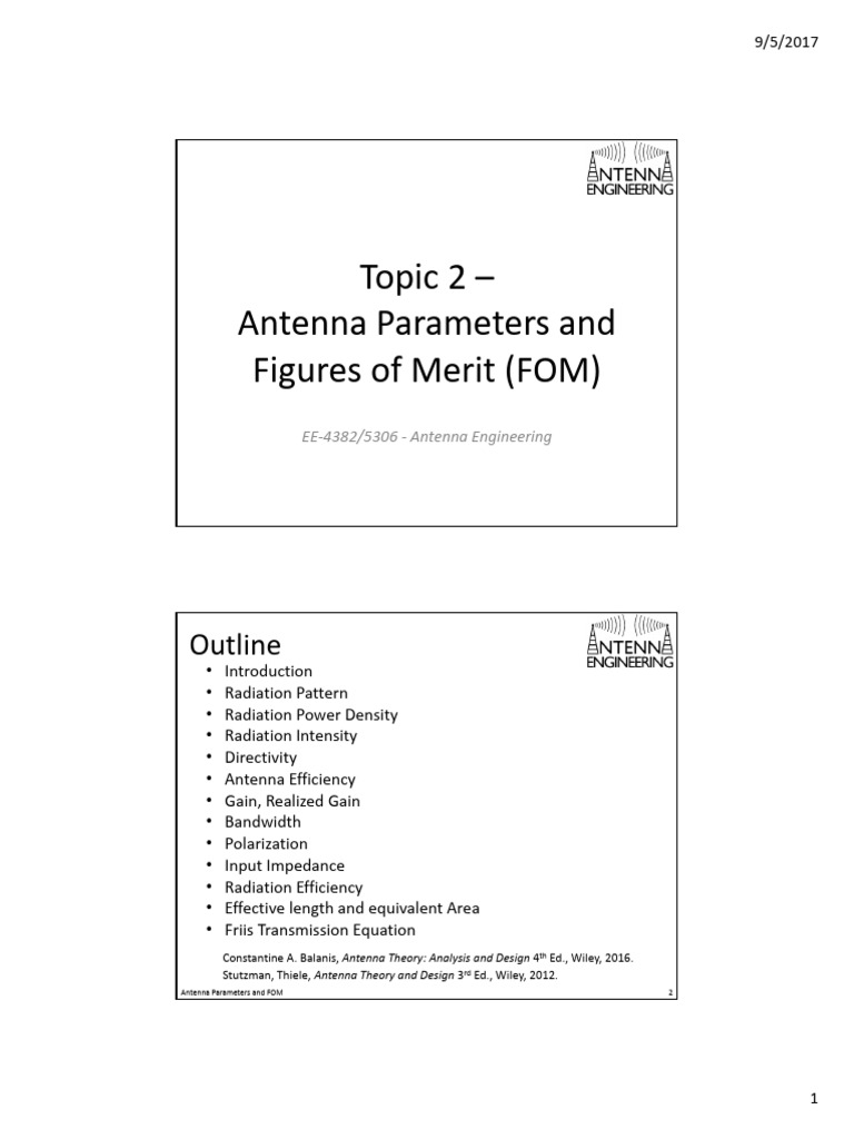 Antenna Parameters and Figures of Merit | PDF | Antenna (Radio ...