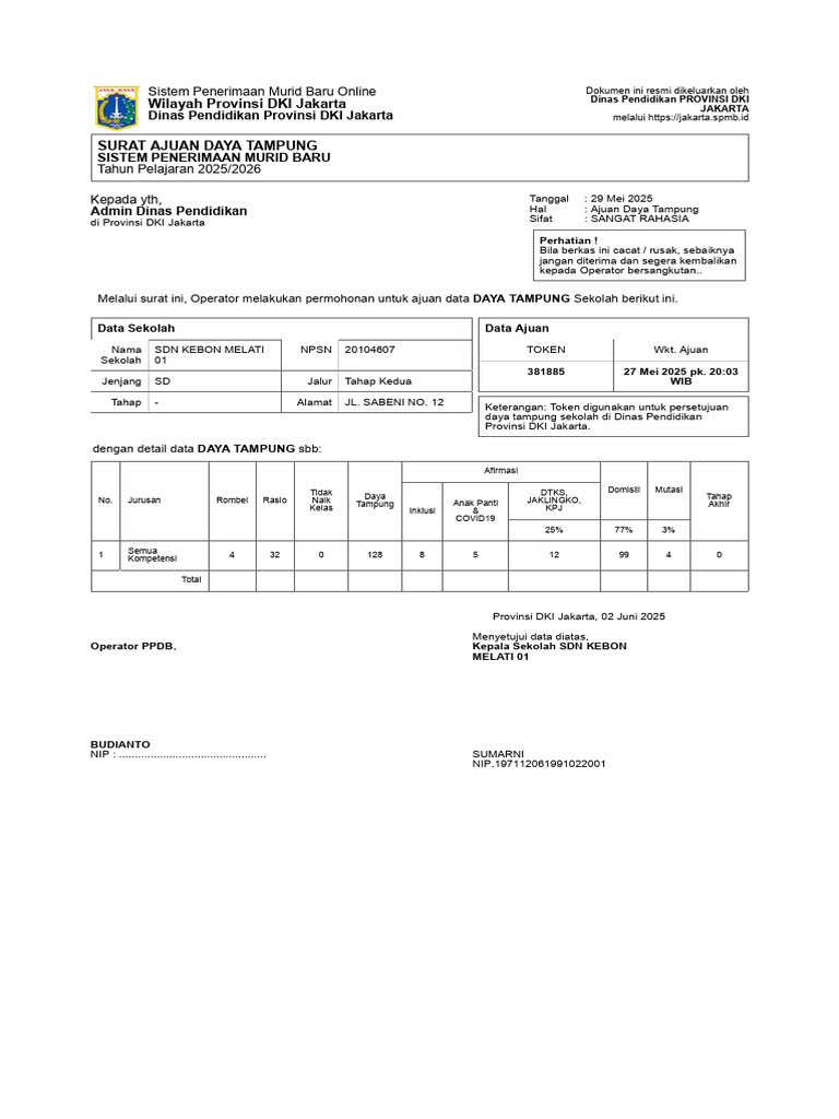 Tanda Bukti Pengajuan Pendaftaran | PDF
